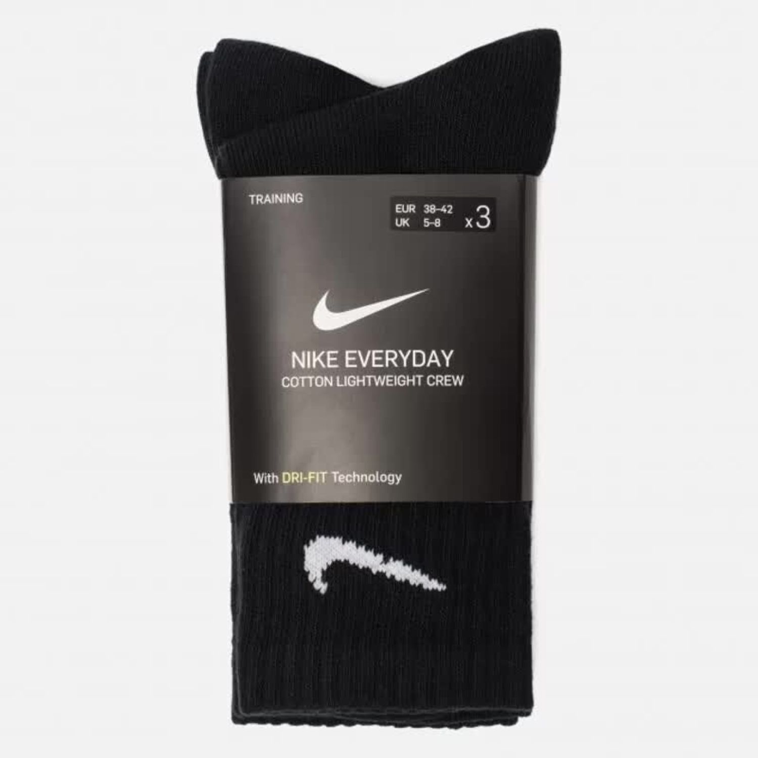 Носки Nike Everyday Lightweight Crew 3-pack black — SX7676-010 купить в ...